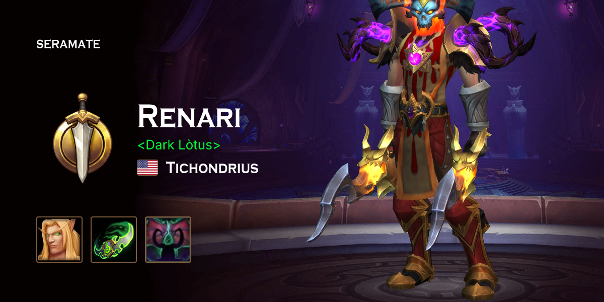 Renari @ Tichondrius (US) · Seramate · WoW PvP Leaderboards, Arena ...