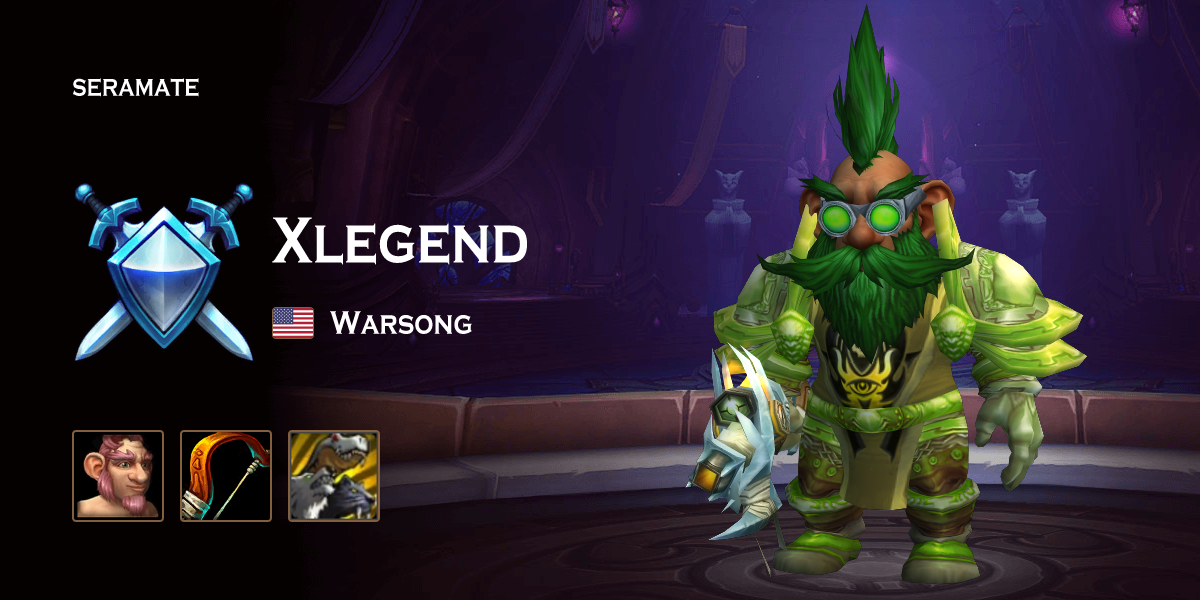 Xlegend @ Warsong (US) · Seramate · WoW PvP Leaderboards, Arena Activity, Character Profiles & more.