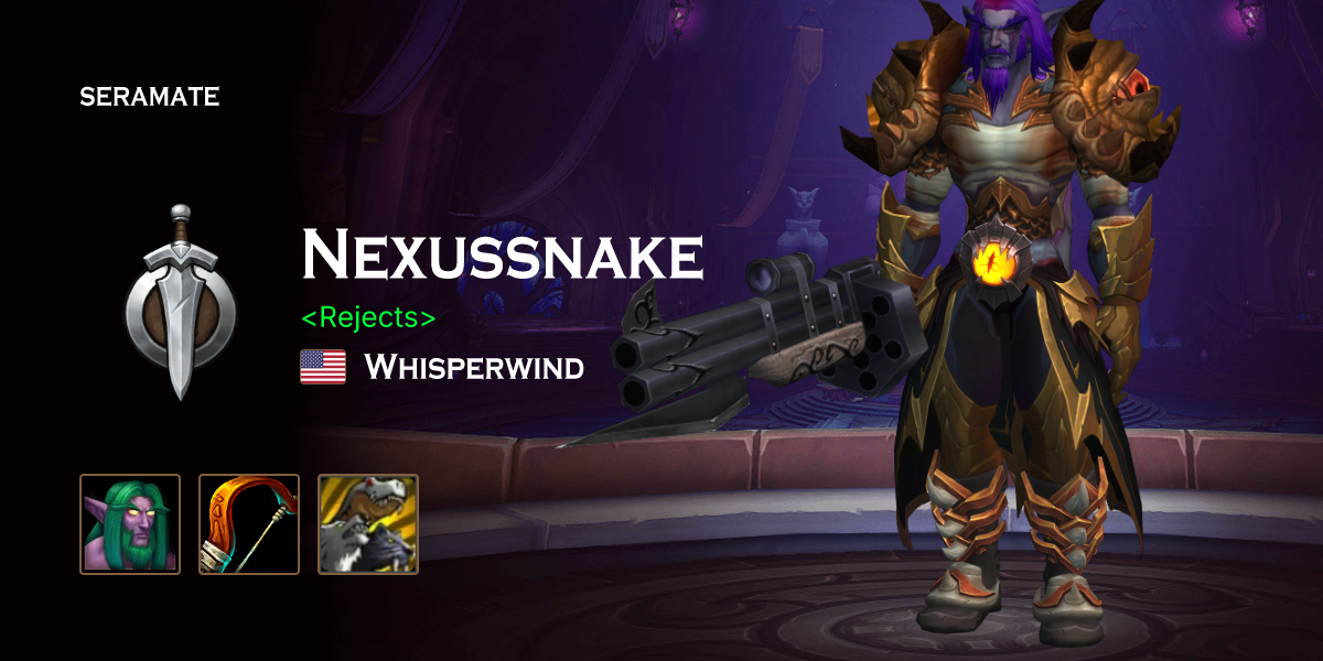 Nexussnake @ Whisperwind (US) · Seramate · WoW PvP Leaderboards, Arena ...