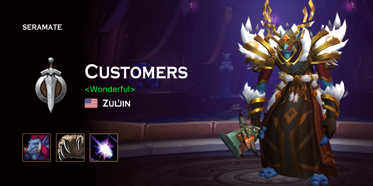 Customers @ Zul'jin (US) · Seramate · WoW PvP Leaderboards, Arena ...