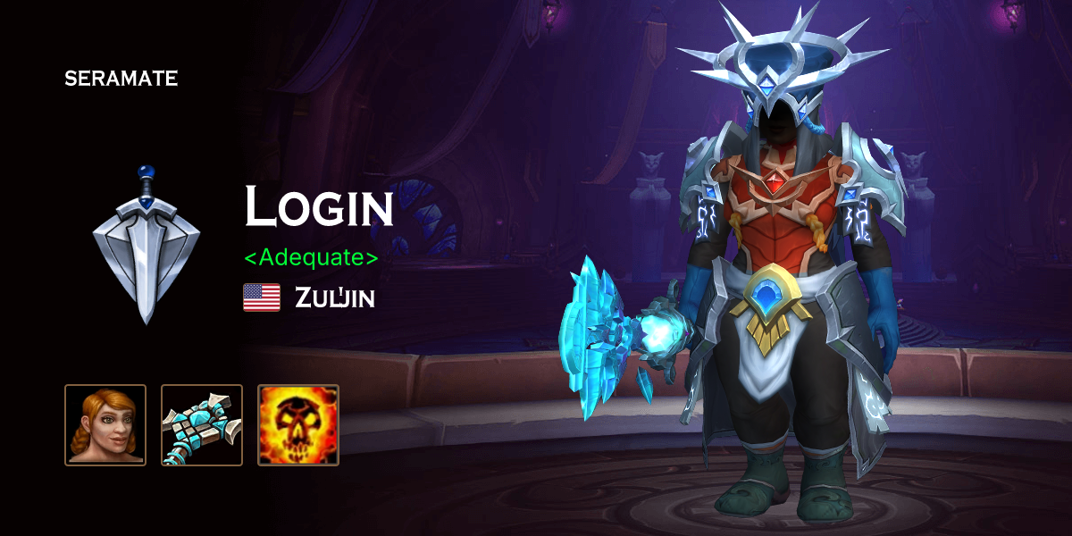 Login @ Zul'jin (US) · Seramate · WoW PvP Leaderboards, Arena Activity ...